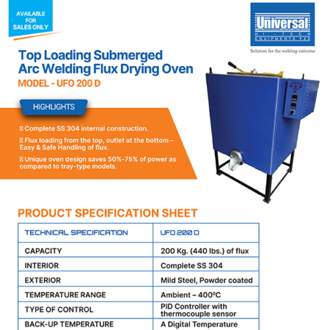 Top Loading Submerged Arc Welding Flux Drying Oven
