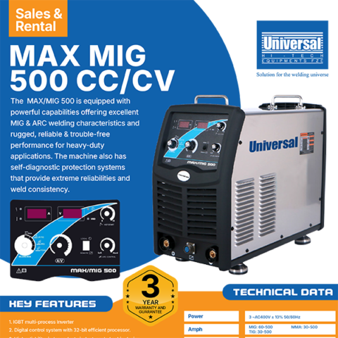 MAX MIG 500 CC/CV | MIG & TIG Welding Machine